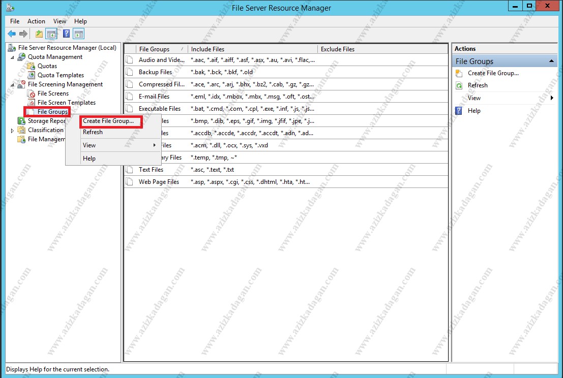 File Server Resource Manager File Screening Management – Aziz Kadagan