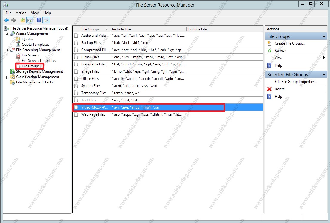 File Server Resource Manager File Screening Management – Aziz Kadagan